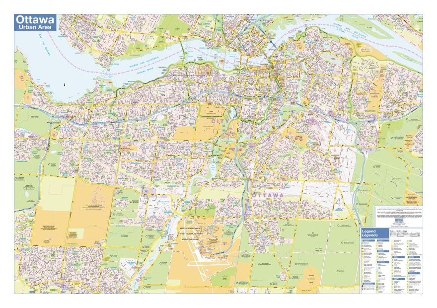 Ottowa Ontario Canada Map Ottawa, Ontario, Canada Modern Street Map