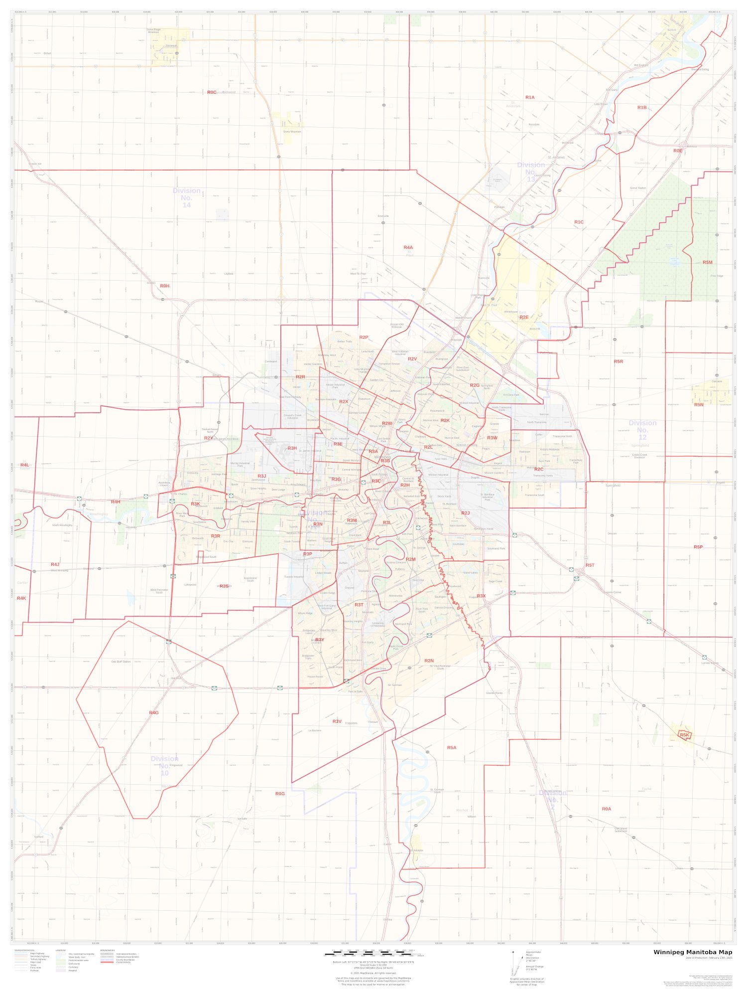 Winnipeg Postal Code Map Canadian County Area Code, Oklahoma